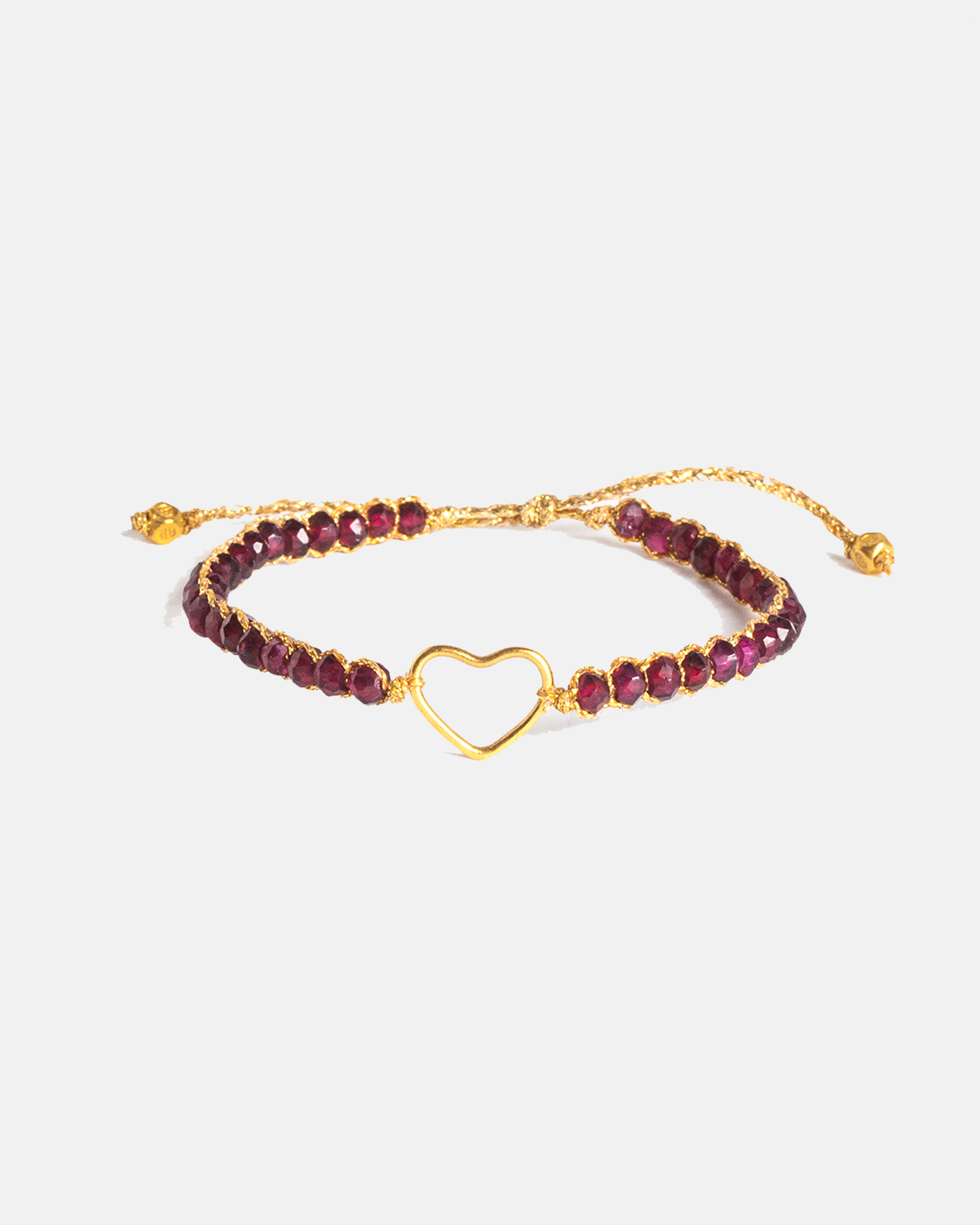 Ruby Heart Bracelet | Gold – Samapura NZ